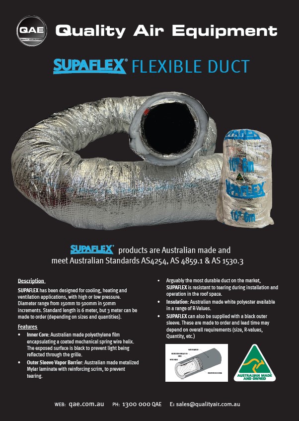 Supaflex flexible duct - QAE